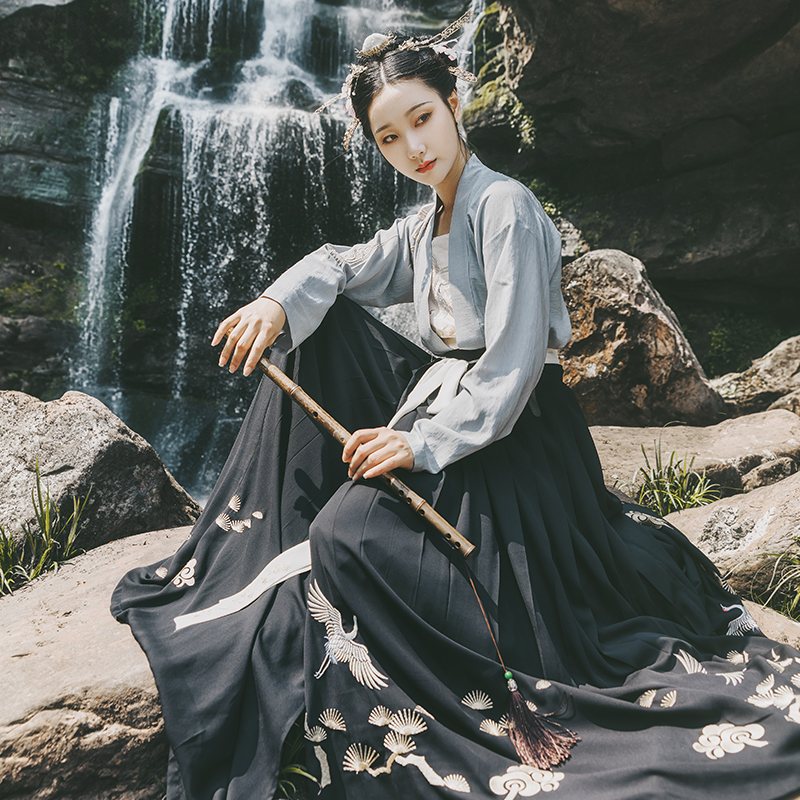 重回汉唐原创正品汉服女装蓬莱非古装中国风对襟襦裙春 甄选优质汉服商家 爱汉服